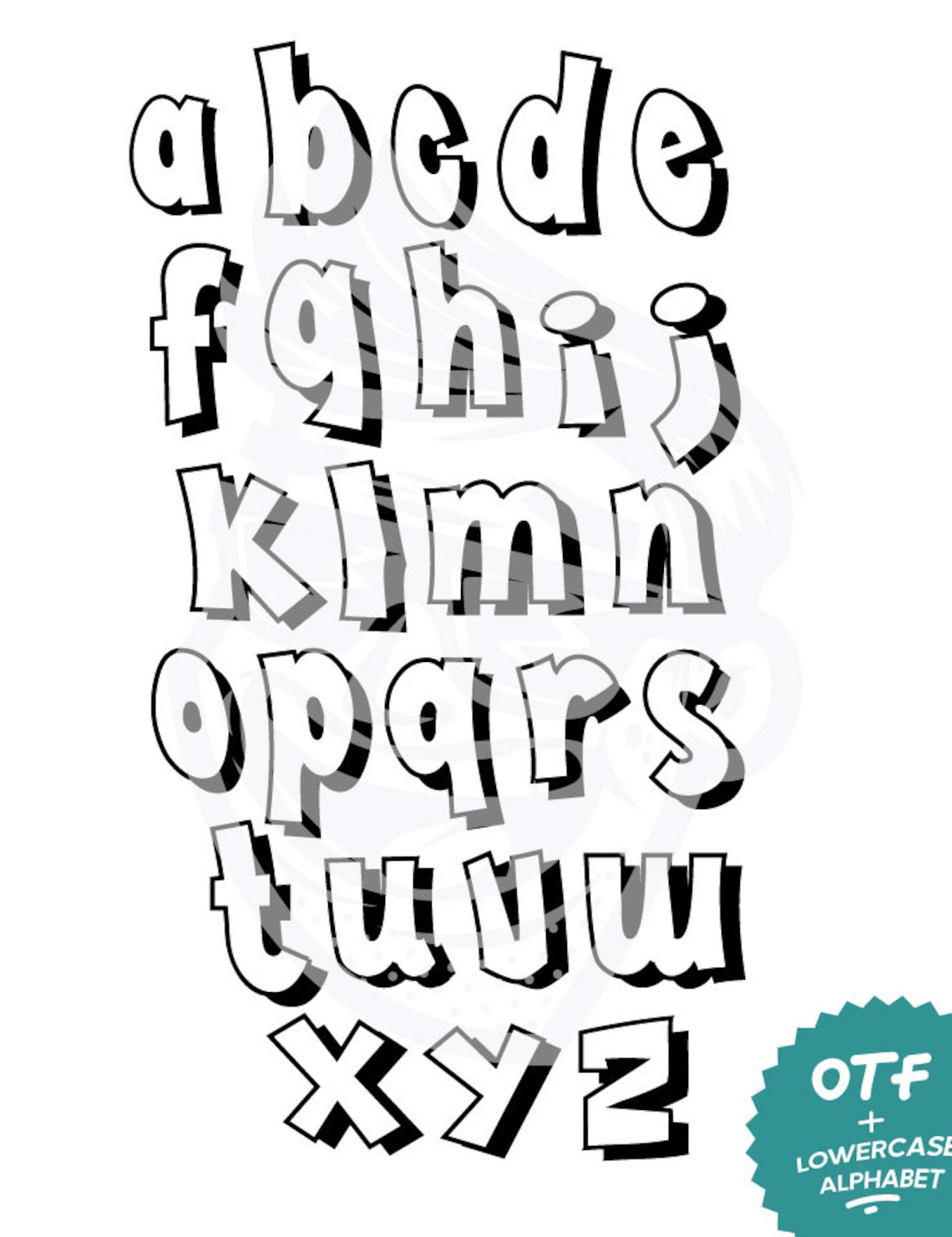 Graffiti Font Otf File Vector Svg Font Create Own Style Logo - Etsy