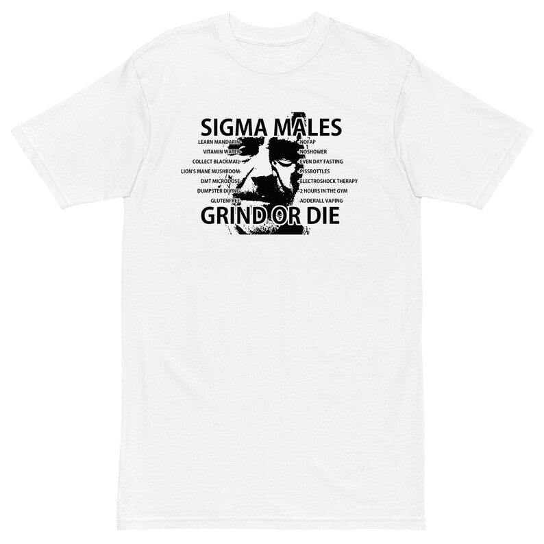 Sigma Male Grindset Mens Premium Heavyweight Tee - Etsy Australia