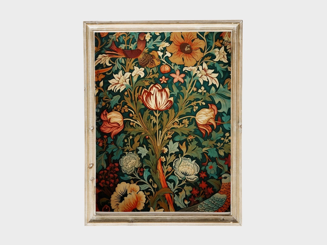 William Morris Inspired Pattern Print | Vintage Tapestry | Textile ...