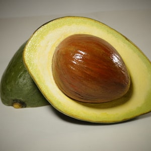 Ceramic Avocado( 2 Half Pieces) Natural Size Woman Gift Kitchen Decor ...