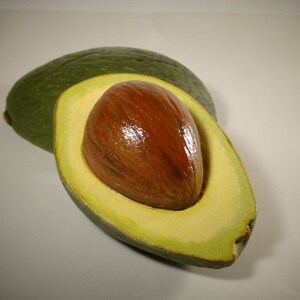Ceramic Avocado( 2 Half Pieces) Natural Size Woman Gift Kitchen Decor ...