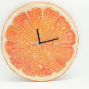 Ceramic Wall Clock Slice Orange Wall Clock Ceramic Slice Orange Wall ...