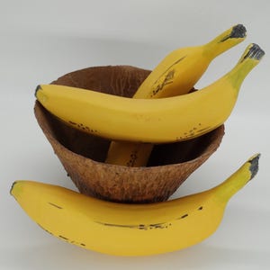 Ceramic Banana (1 Piece) Natural Size Realistic Fruit Handmade Banana ...