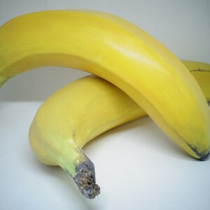 Ceramic Banana (1 Piece) Natural Size Realistic Fruit Handmade Banana ...