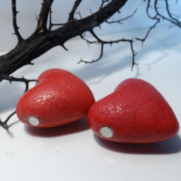 Red Ceramic Heart - Etsy