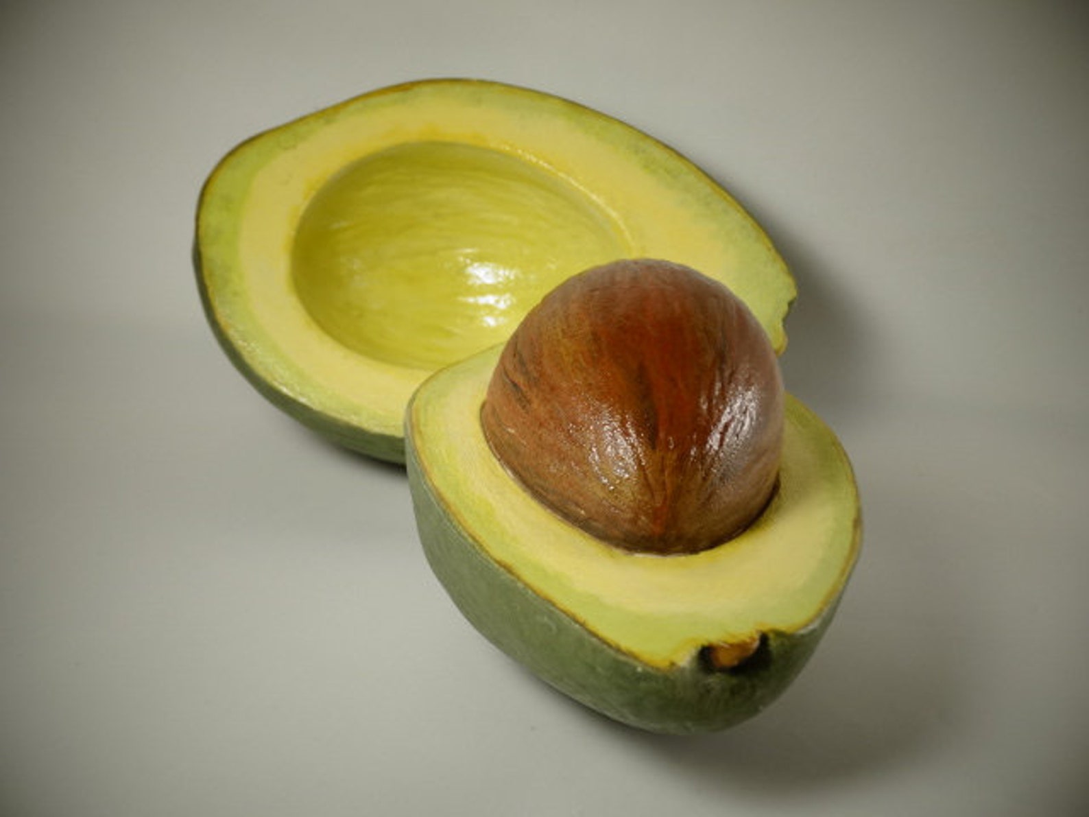 Ceramic Avocado 2 Half Pieces Natural Size | Etsy