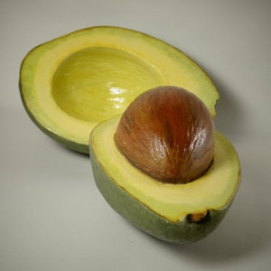 Ceramic Avocado( 2 Half Pieces) Natural Size Woman Gift Kitchen Decor ...