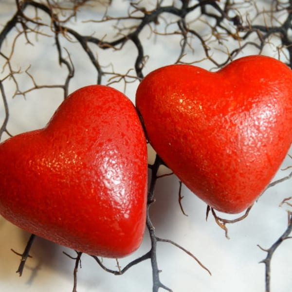 Red Ceramic Heart - Etsy