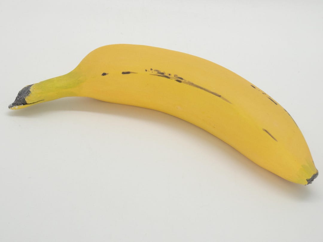 Ceramic Banana (1 Piece) Natural Size Realistic Fruit Handmade Banana ...