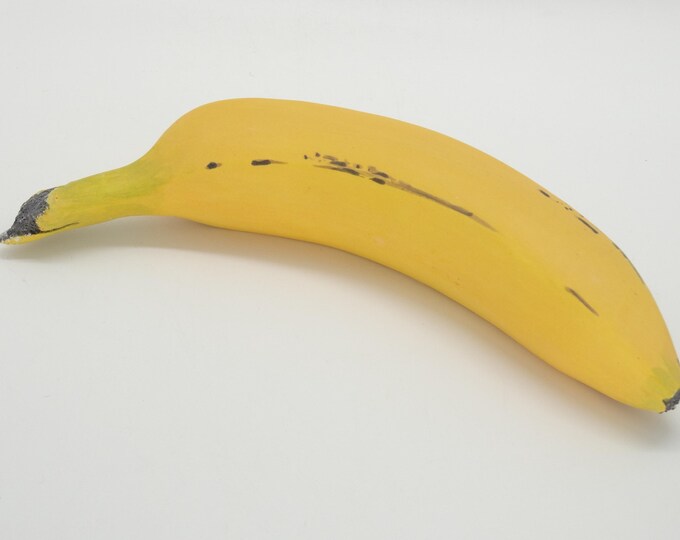 Ceramic Banana (1 Piece) Natural Size Realistic Fruit Handmade Banana ...