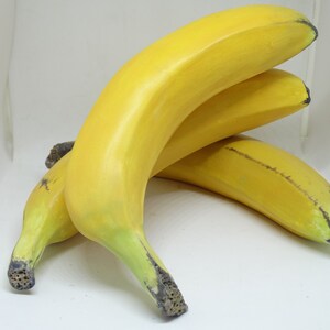 Ceramic Banana (1 Piece) Natural Size Realistic Fruit Handmade Banana ...