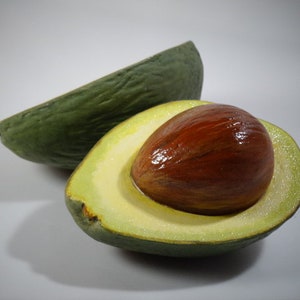 Ceramic Avocado( 2 Half Pieces) Natural Size Woman Gift Kitchen Decor ...