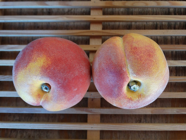 Ceramic Peach Natural Size 1pcs Realistic Fake Fruit Home - Etsy