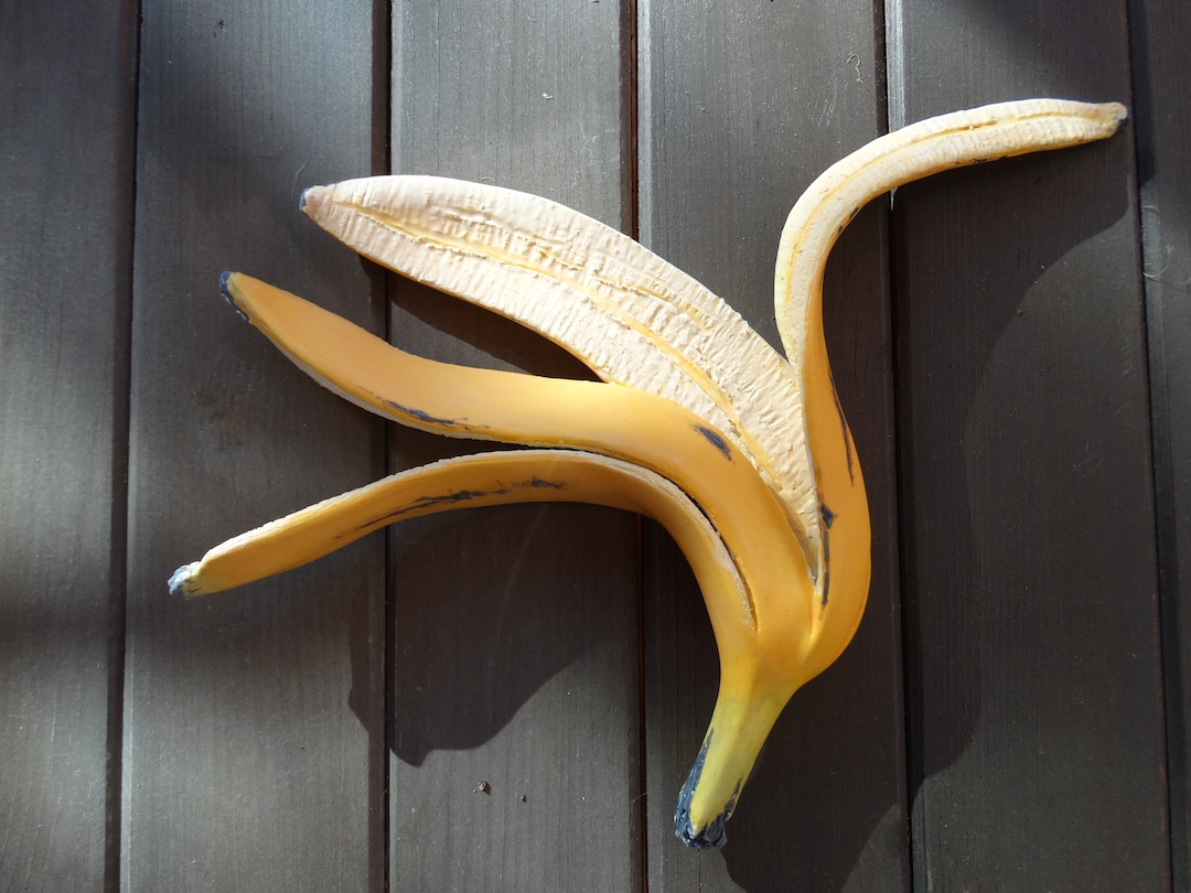 Ceramic Banana Peel 1pcs Natural Size Realistic Fake Fruit - Etsy