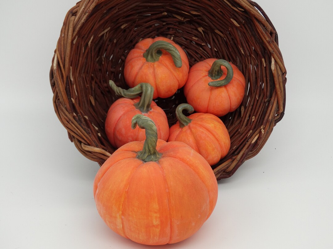 Ceramic Pumpkin ( 2 Pieces) Small Ceramic Pumpkin Little Realistic ...