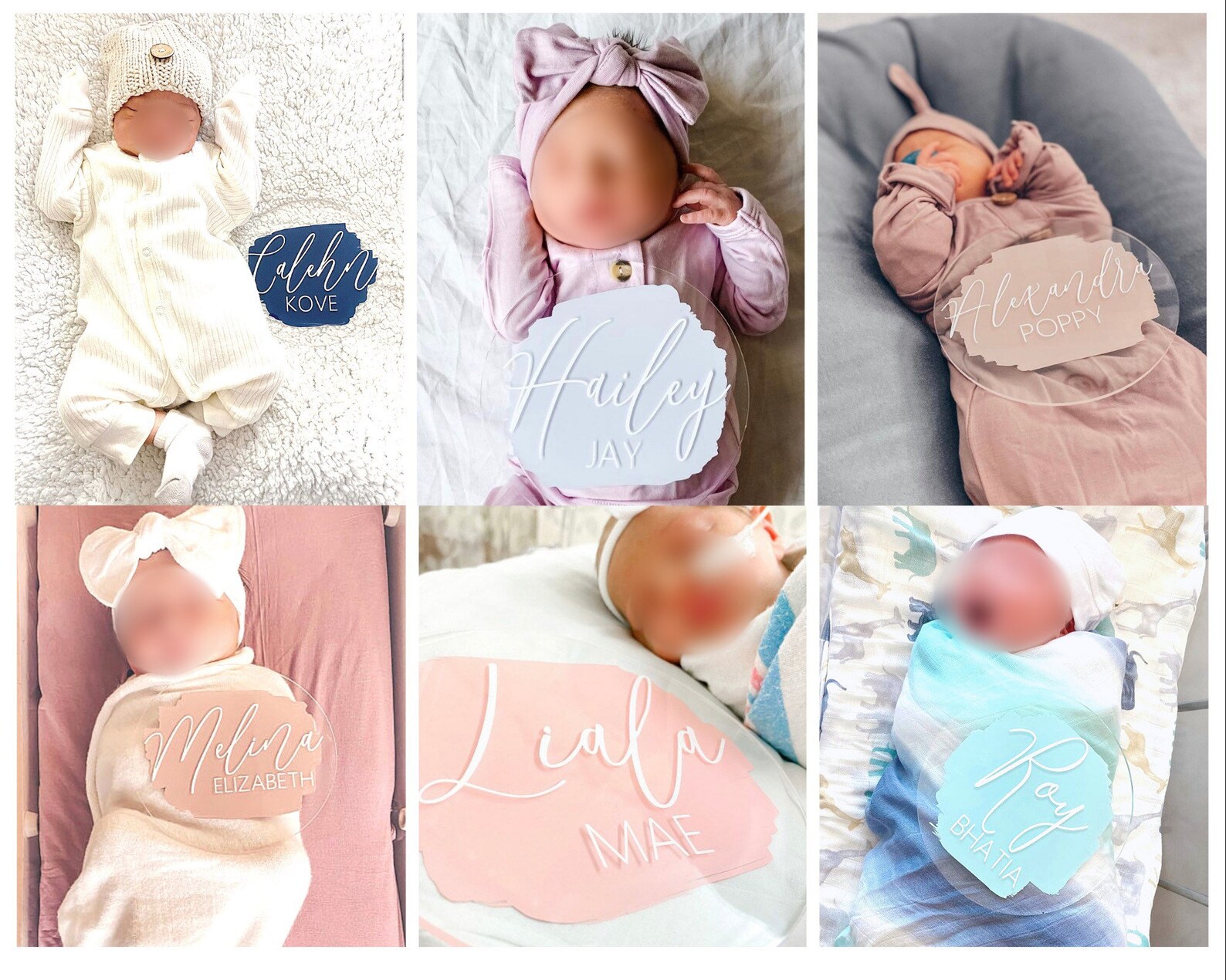 Acrylic Birth Announcement Sign Baby's Name Plexiglass | Etsy