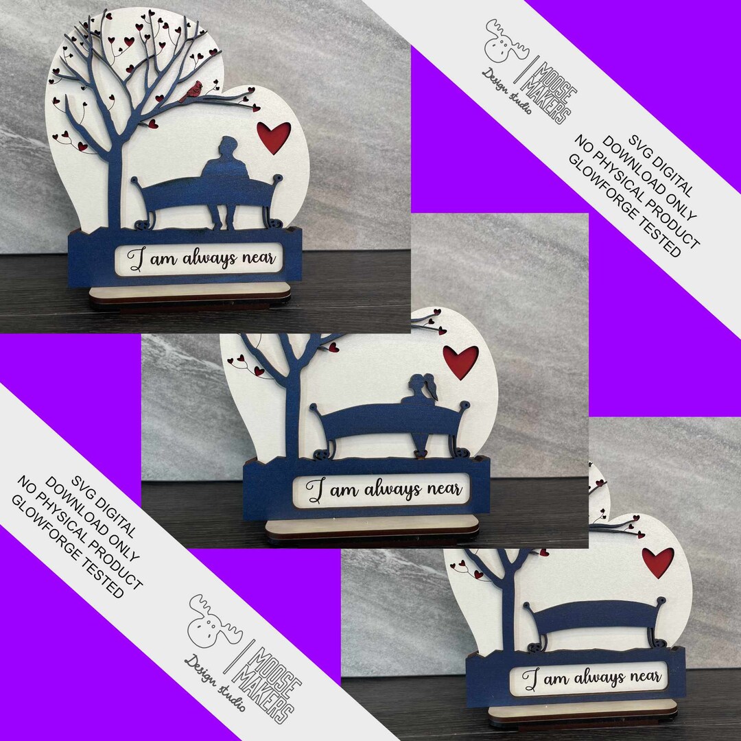 Always Near 3 Pack Digital Download SVG File in 3 Layers ~ About 7 X 7 ...