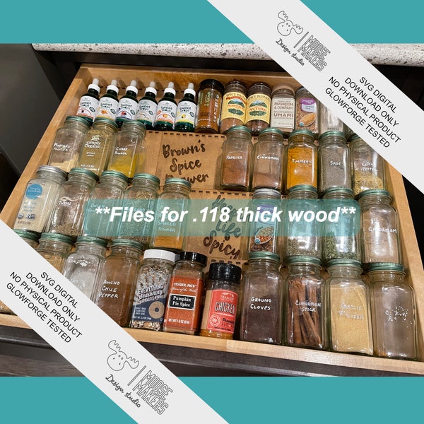 Spice Drawer Organizer - Etsy