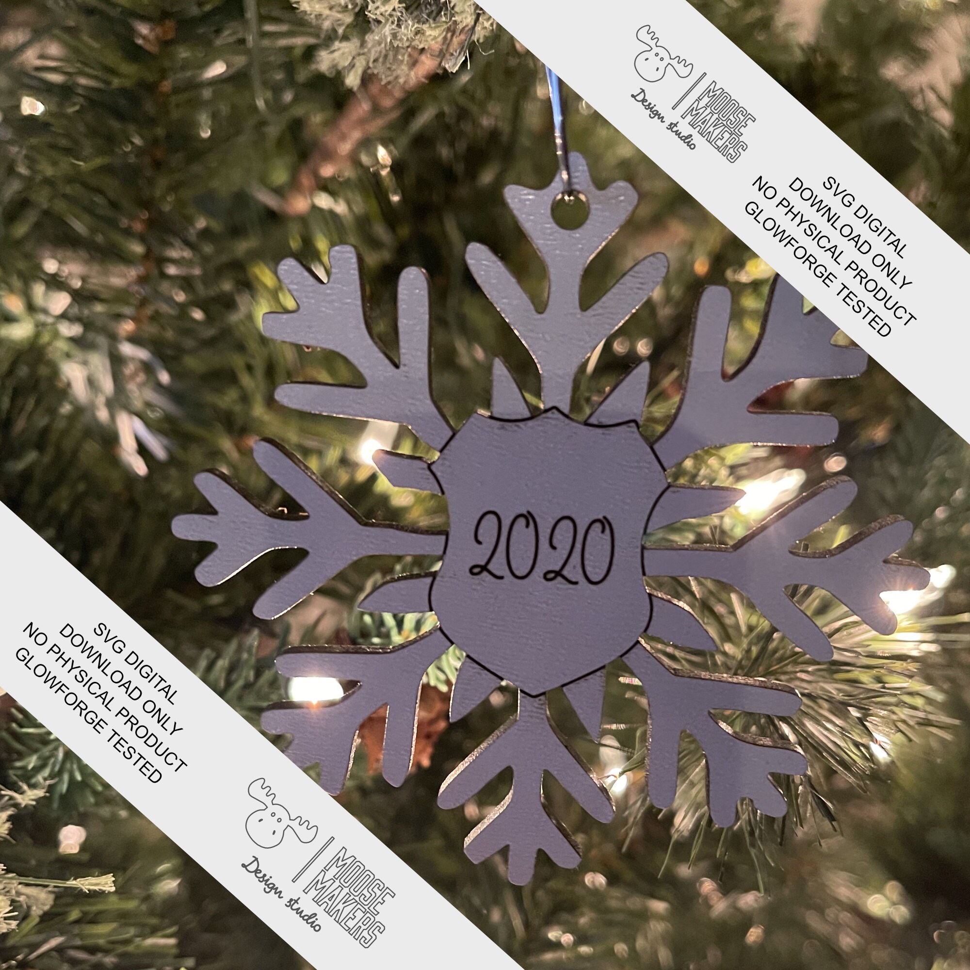 Police Badge Flakes Digital Download 2020 Police Ornament SVG File ...