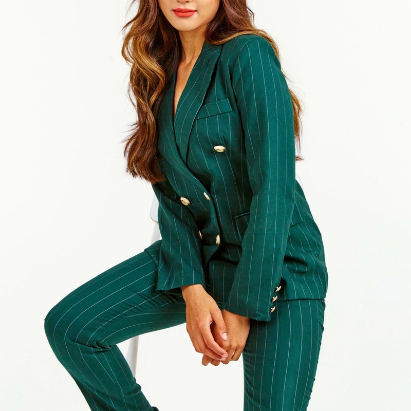 Pinstripe Suit Women - Etsy