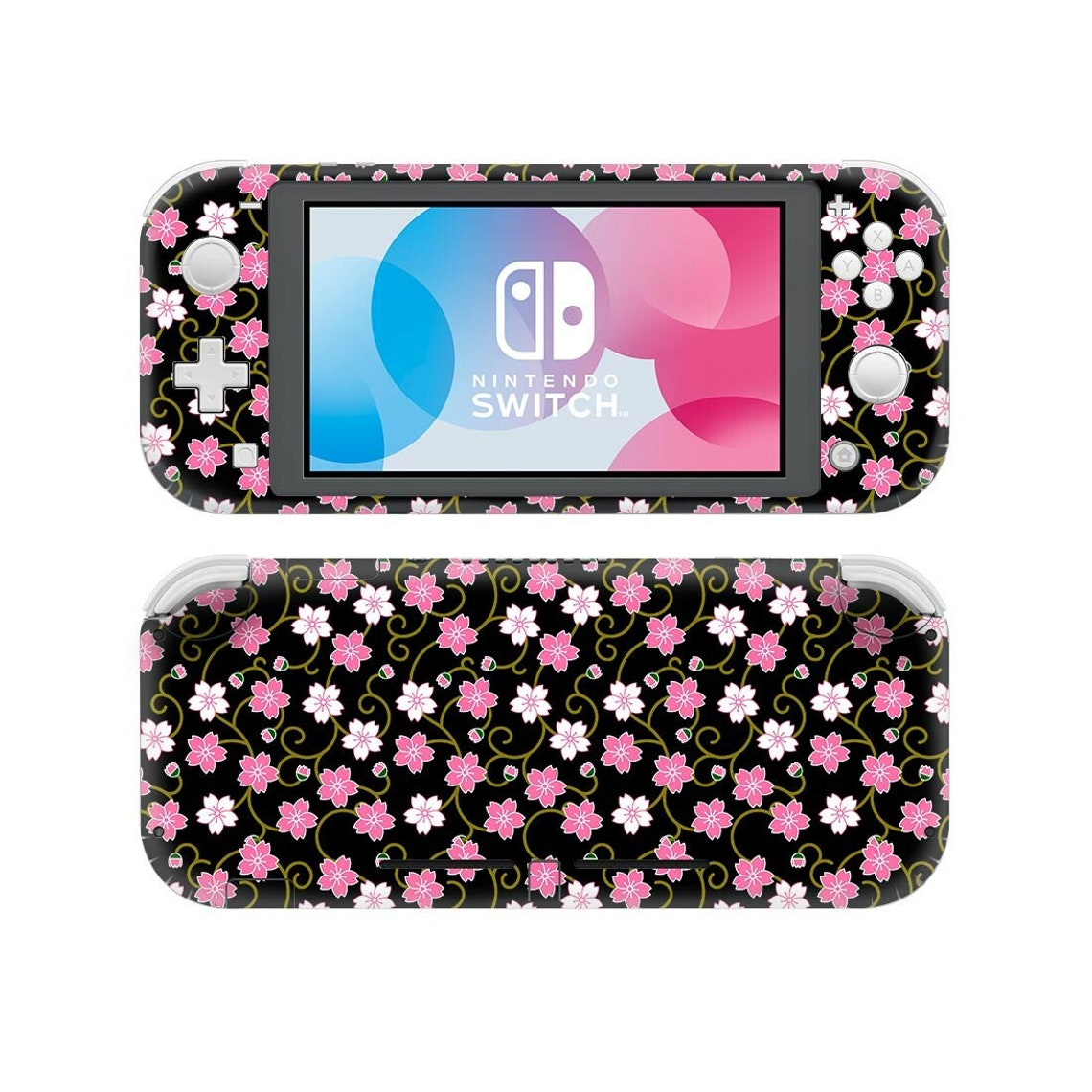 Pink White Floral Flower Nintendo switch skinGamer | Etsy