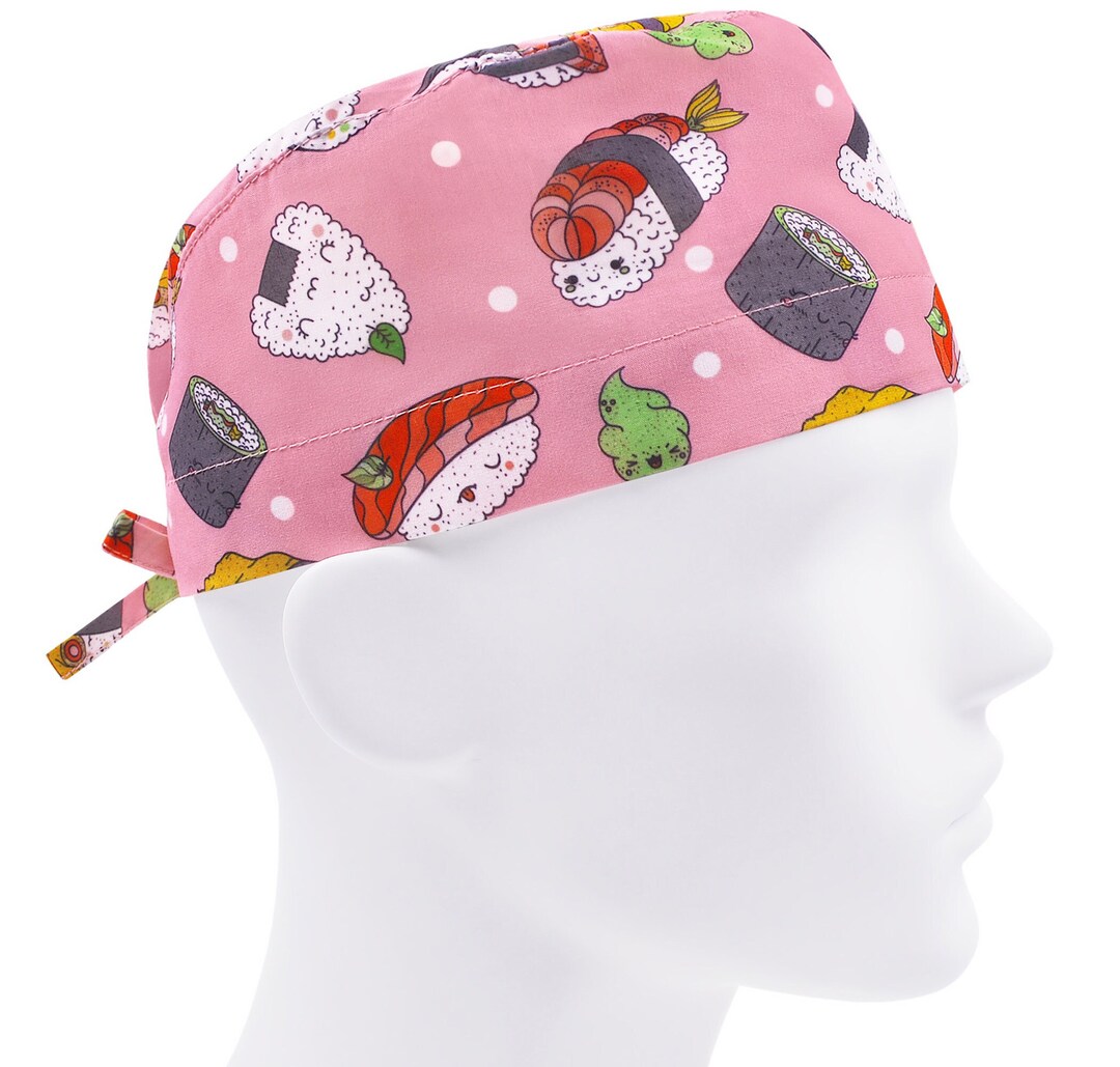 Scrub Cap Men, Surgical Hat, Nurse Cap, Scrub Hats Rolls, Sushi or Caps ...
