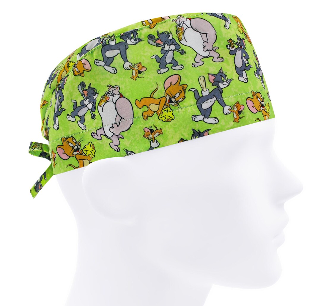Scrub Cap Men Funny, Cartoon Surgical Hat, Mens Nurse Cap, Green ...
