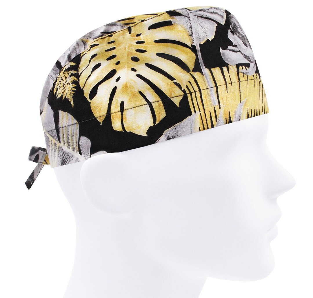Scrub Caps Men, Surgical Cap, Scrub Hats for Men, Nurse Hat Monstera ...