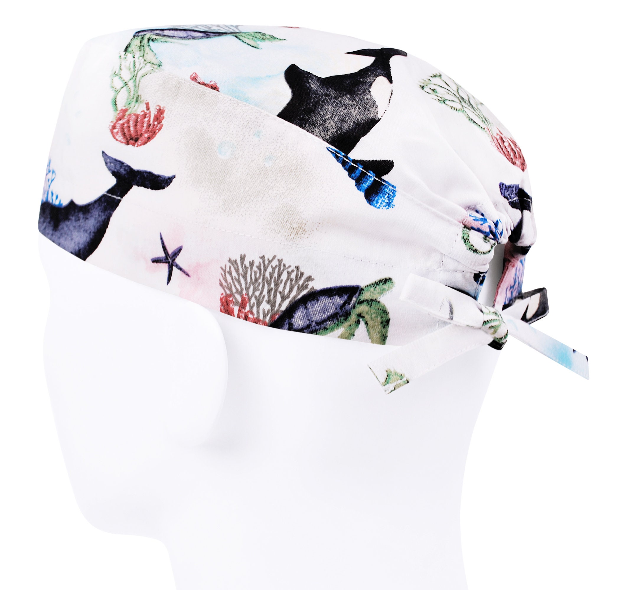 Scrub Cap Men, Surgical Hat, Nurse Caps Whale, Scrub Hats Marine ...