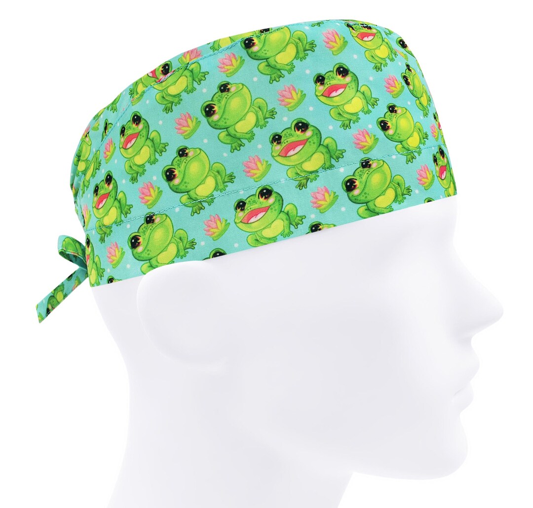 Frog Scrub Caps, Mens Surgical Cap, Animal Scrub Hats, Nurse Hat for ...
