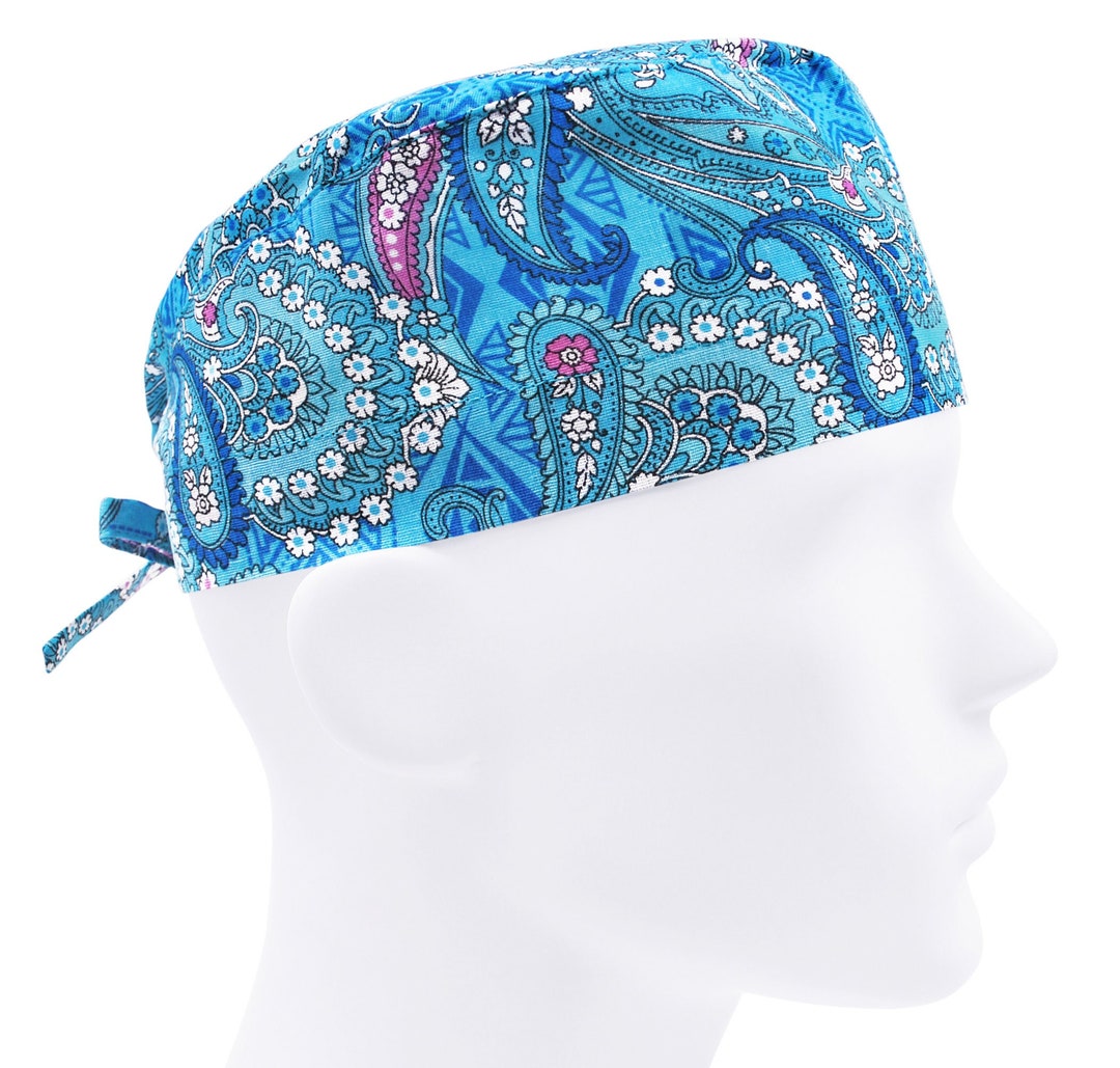 Scrub Caps for Men, Mens Scrub Hats, Surgical Hat, Nurse Cap Blue ...