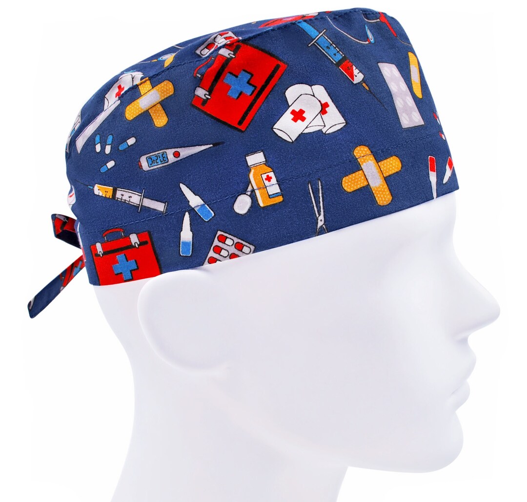 Scrub Cap Men, Surgical Hat, Nurse Cap, Scrub Hats, Medical Caps Blue ...