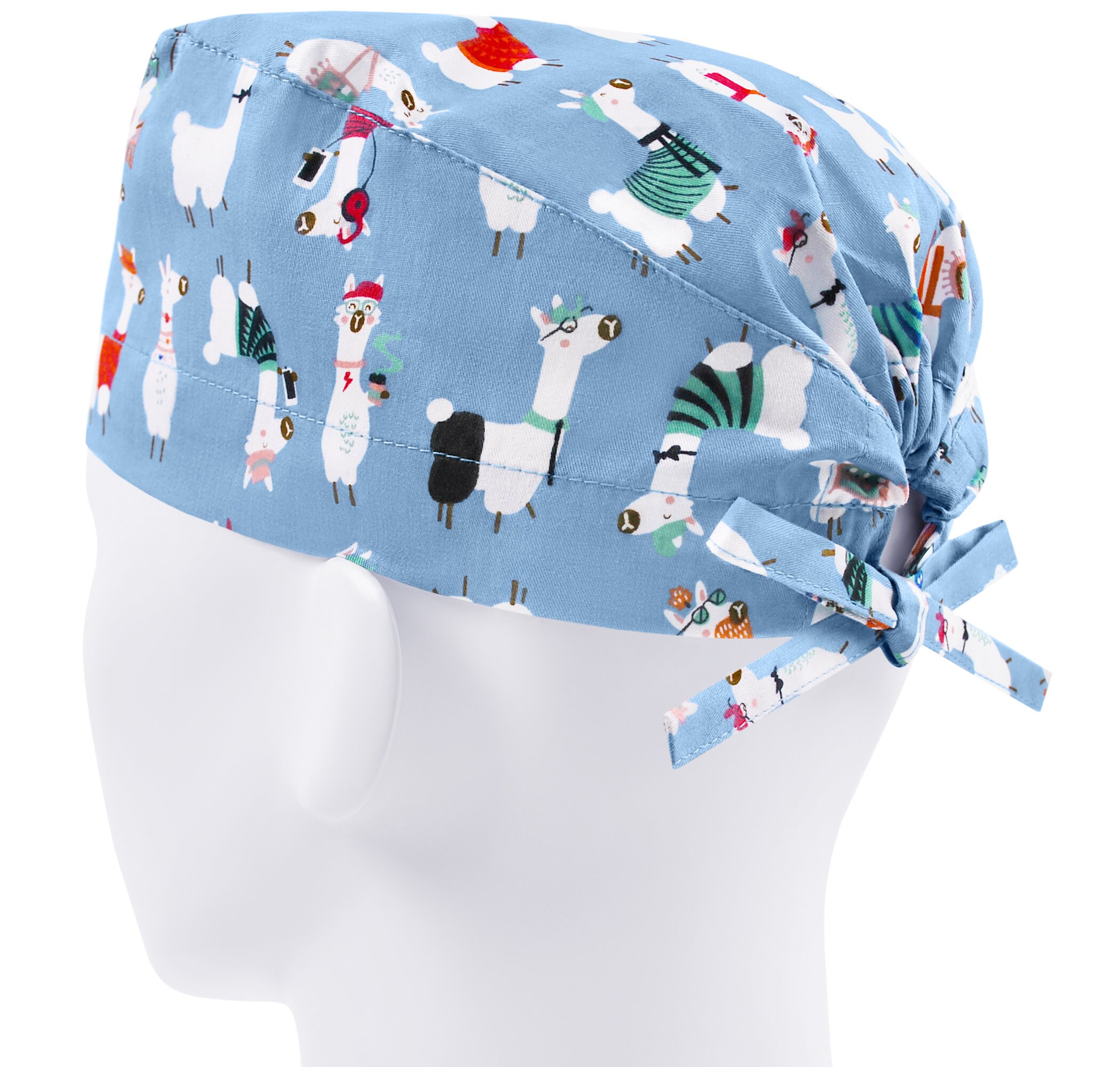 Scrub Cap Men, Surgical Hat, Nurse Cap, Scrub Hats Lamas, Denim Blue ...
