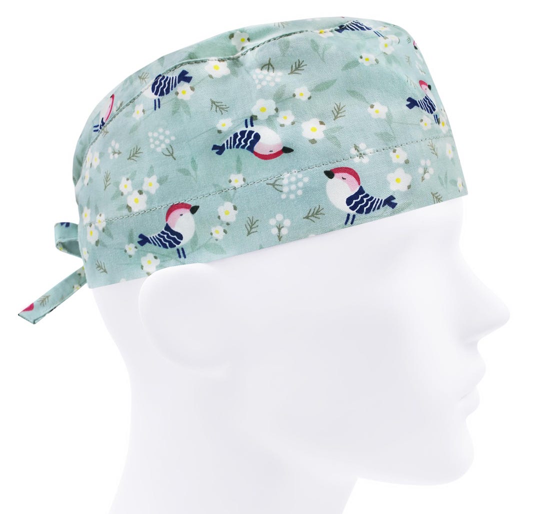Scrub Caps Men, Surgical Cap, Scrub Hats, Nurse Hat, Doctor Hat Birds ...