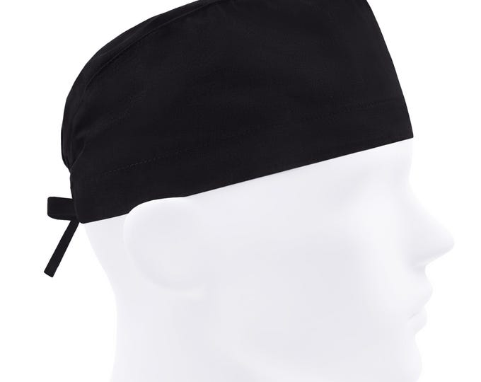Euro Scrub Cap, Stretchy Surgical Cap, Black Foil Holographic ...