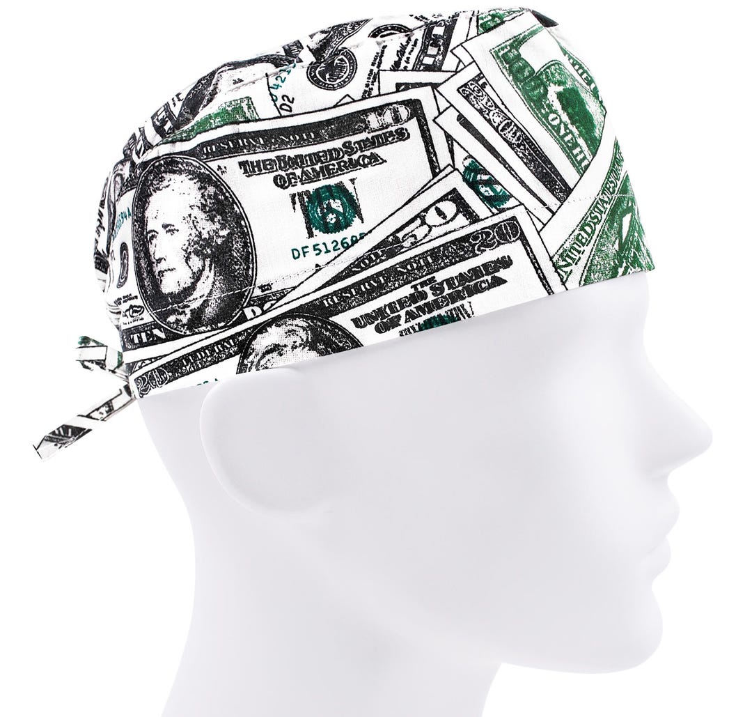 Surgical Cap Men, Scrub Caps Money, Scrub Hats Banknotes, Surgery Hat ...
