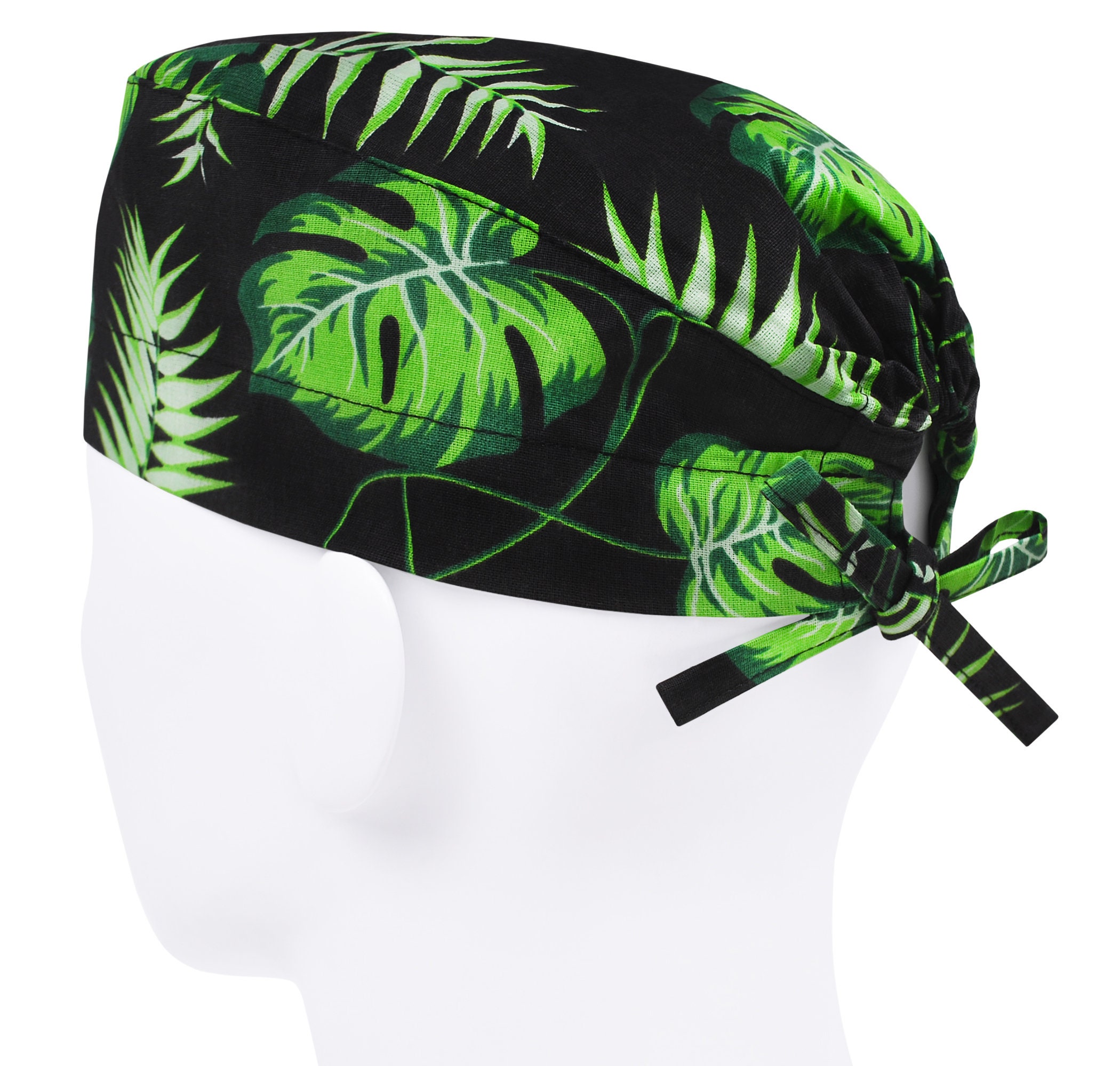 Scrub Caps Men, Surgical Cap, Scrub Hats for Men, Nurse Hat Monstera ...