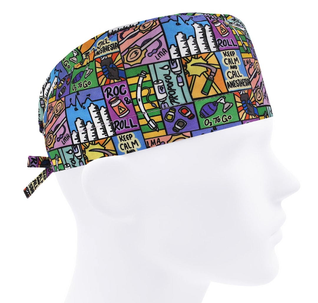 Anesthesiology Cap, Surgical Caps, Surgery Scrub Hat, Anesthesia Scrub ...