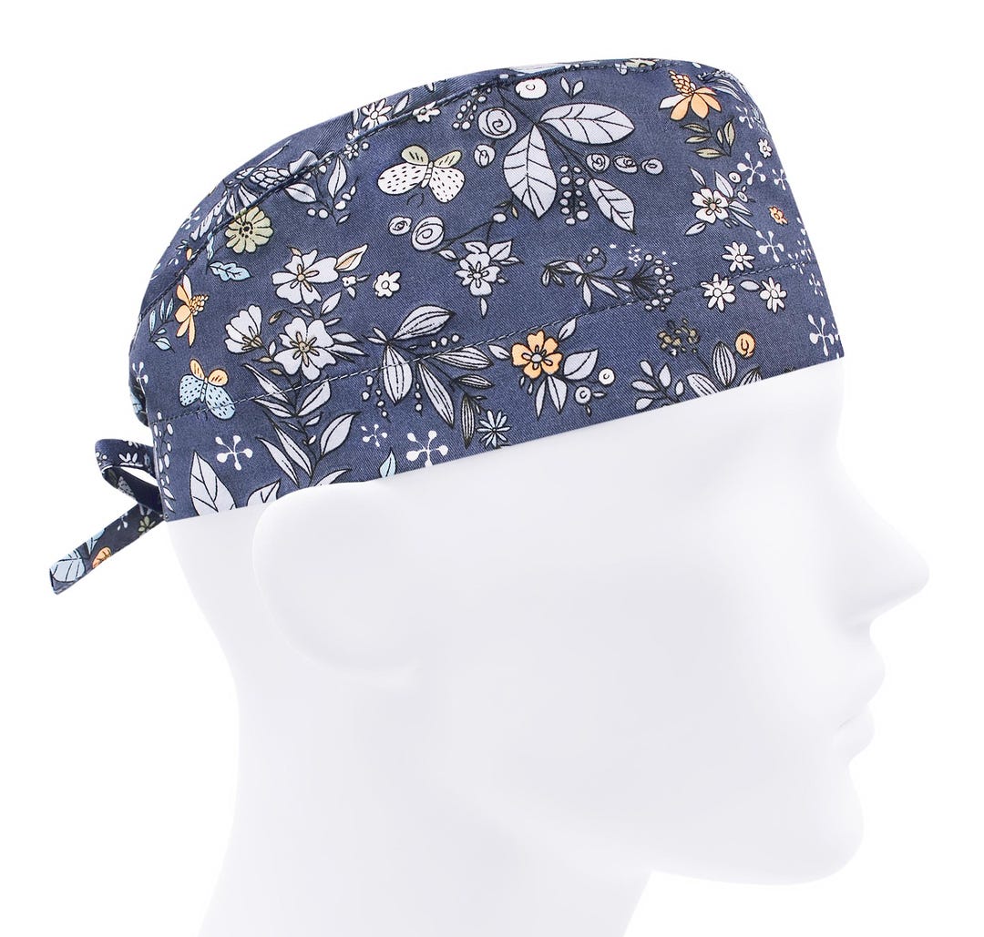 Scrub Cap Men, Surgical Hat, Nurse Caps Floral, Mens Scrub Hats ...
