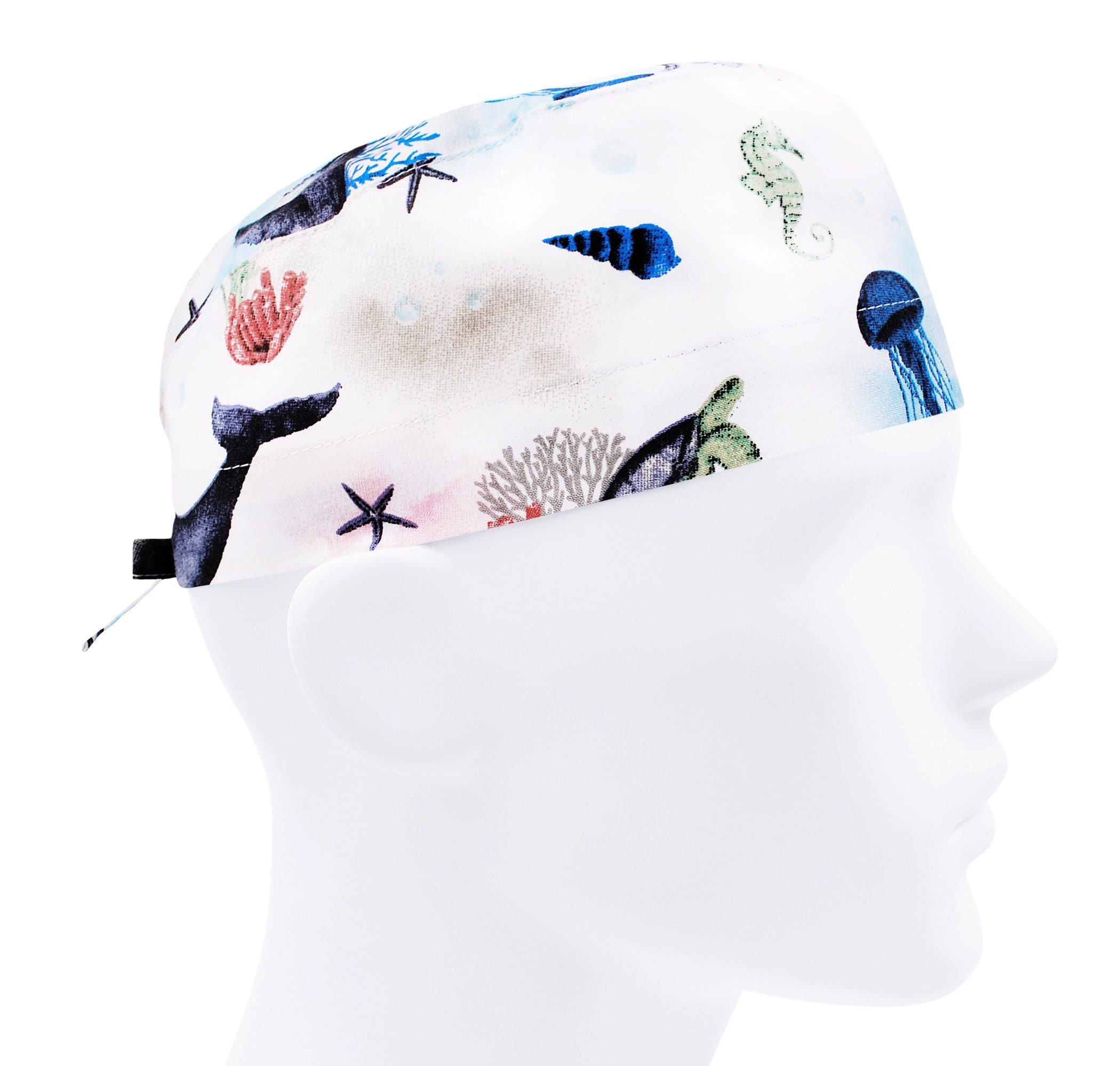 Scrub Cap Men, Surgical Hat, Nurse Caps Whale, Scrub Hats Marine ...