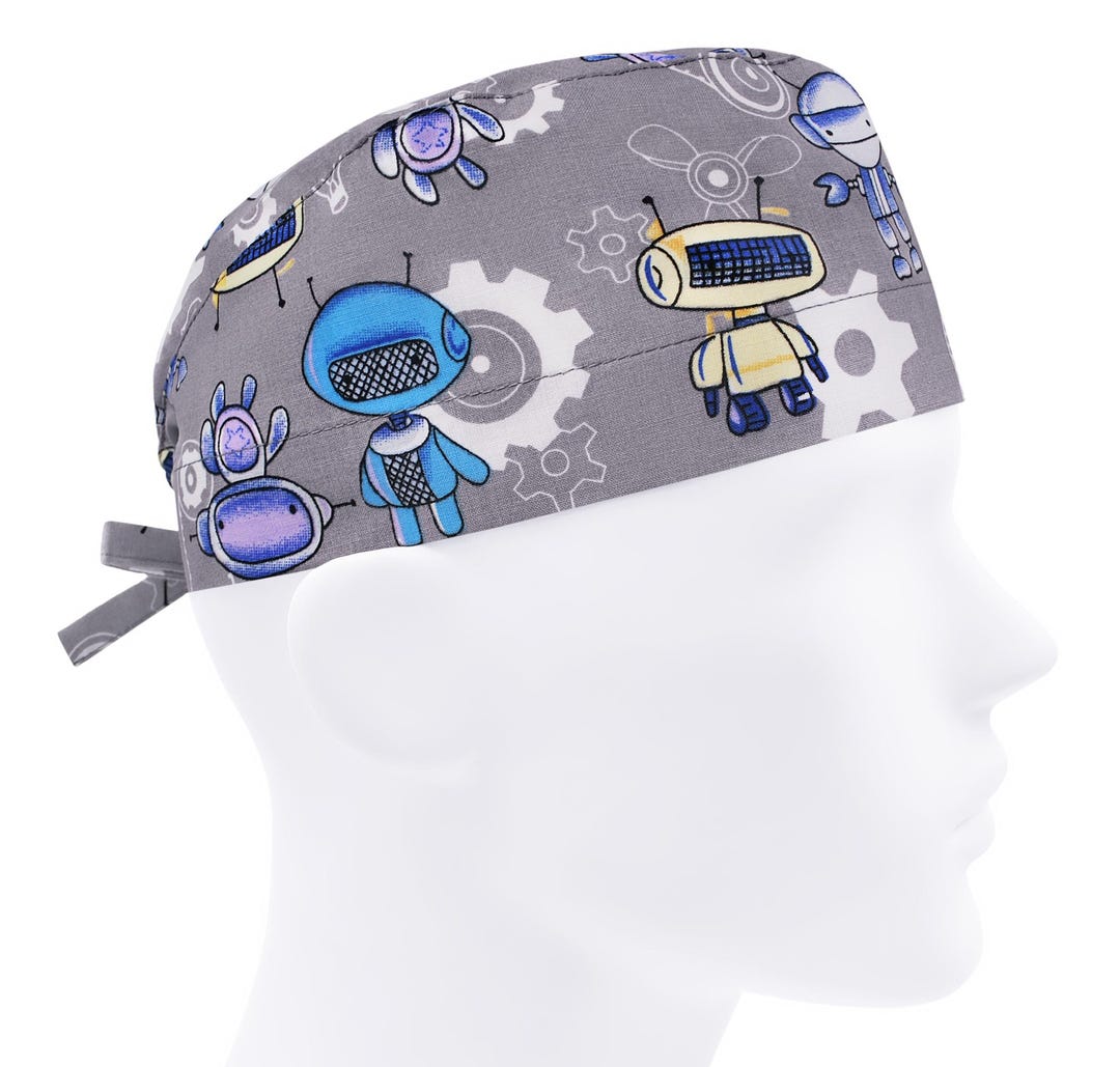 Scrub Cap Men, Surgical Hat, Nurse Cap, Scrub Hats, Robot Doctor Cap - Etsy