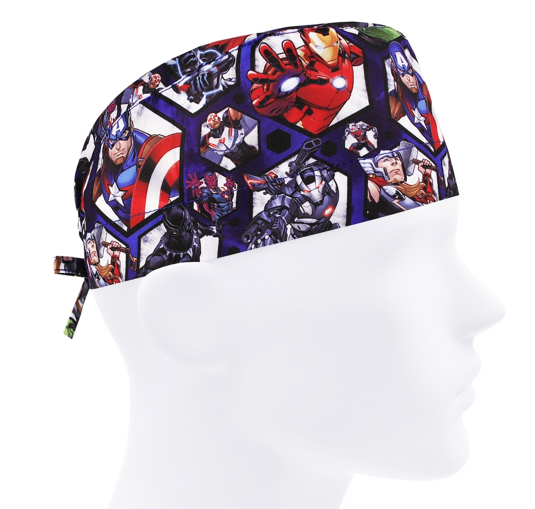 Surgical Cap Men, Scrub Caps for Men, Scrub Hat Super Hero, Medical Cap ...