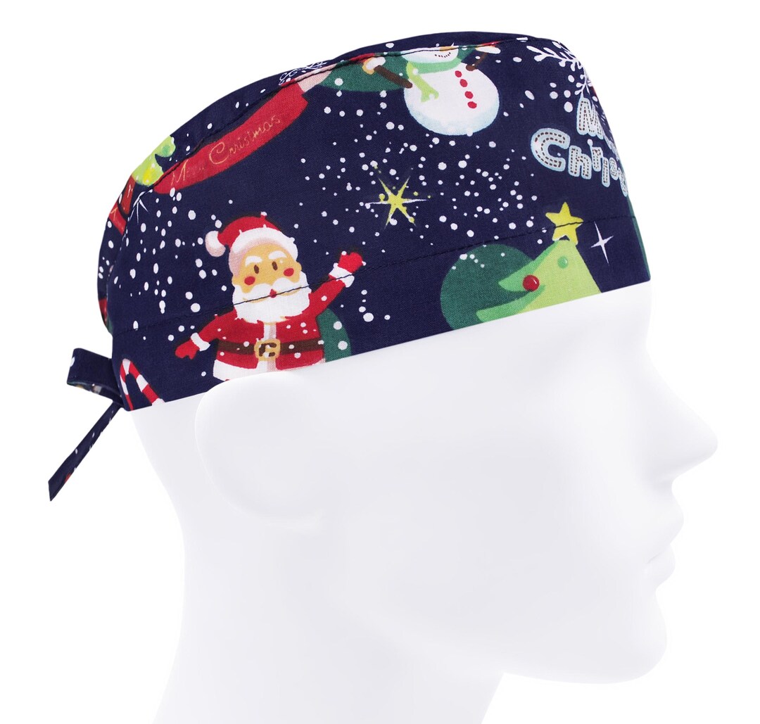 Surgical Cap Men, Scrub Caps Holiday, Scrub Hats Winter, Surgery Hat ...
