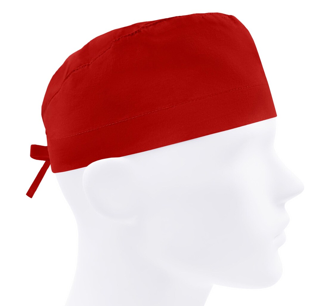 Surgical Cap Men, Scrub Caps, Scrub Hats, Surgery Hat, Solid Red - Etsy