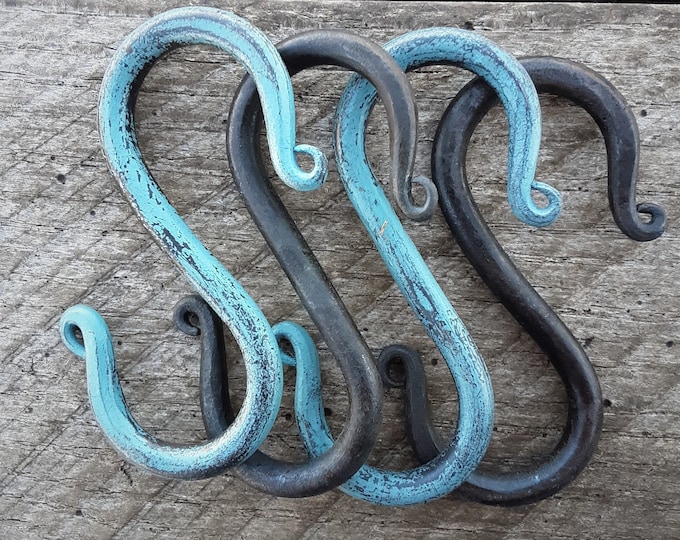 Hand Forged Rustic Farmhouse Metal S Hook - Etsy