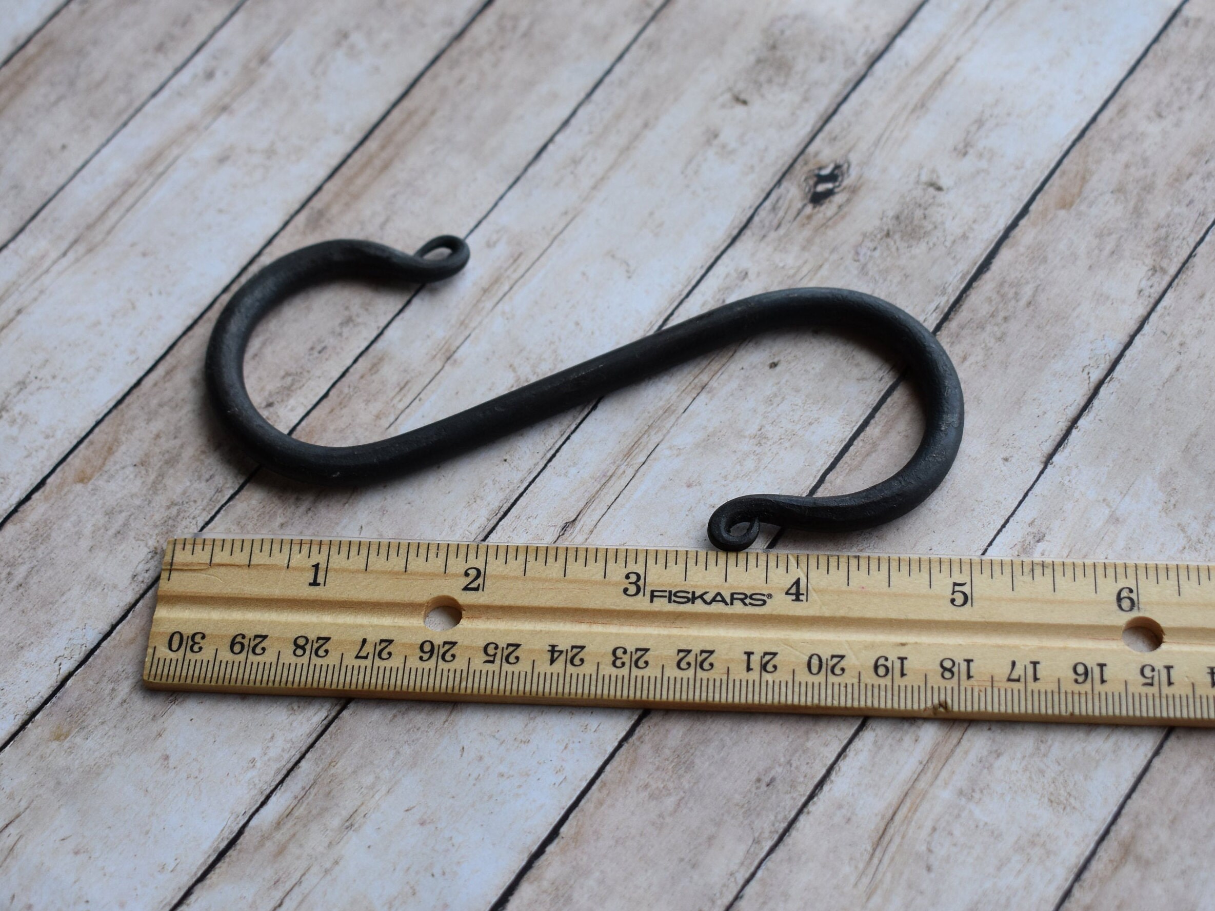 Hand Forged Rustic Farmhouse Metal S Hook Pot Rack Hooks | Etsy