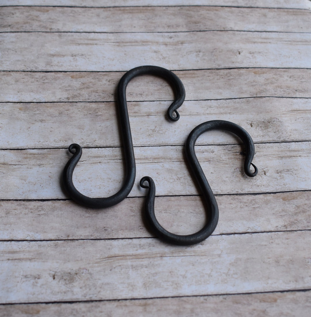 Hand Forged Rustic Farmhouse Metal S Hook, Pot Rack Hooks - Etsy