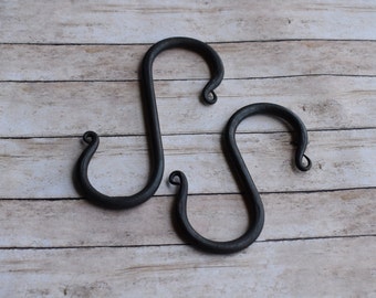 Hand Forged Rustic Farmhouse Metal S Hook - Etsy