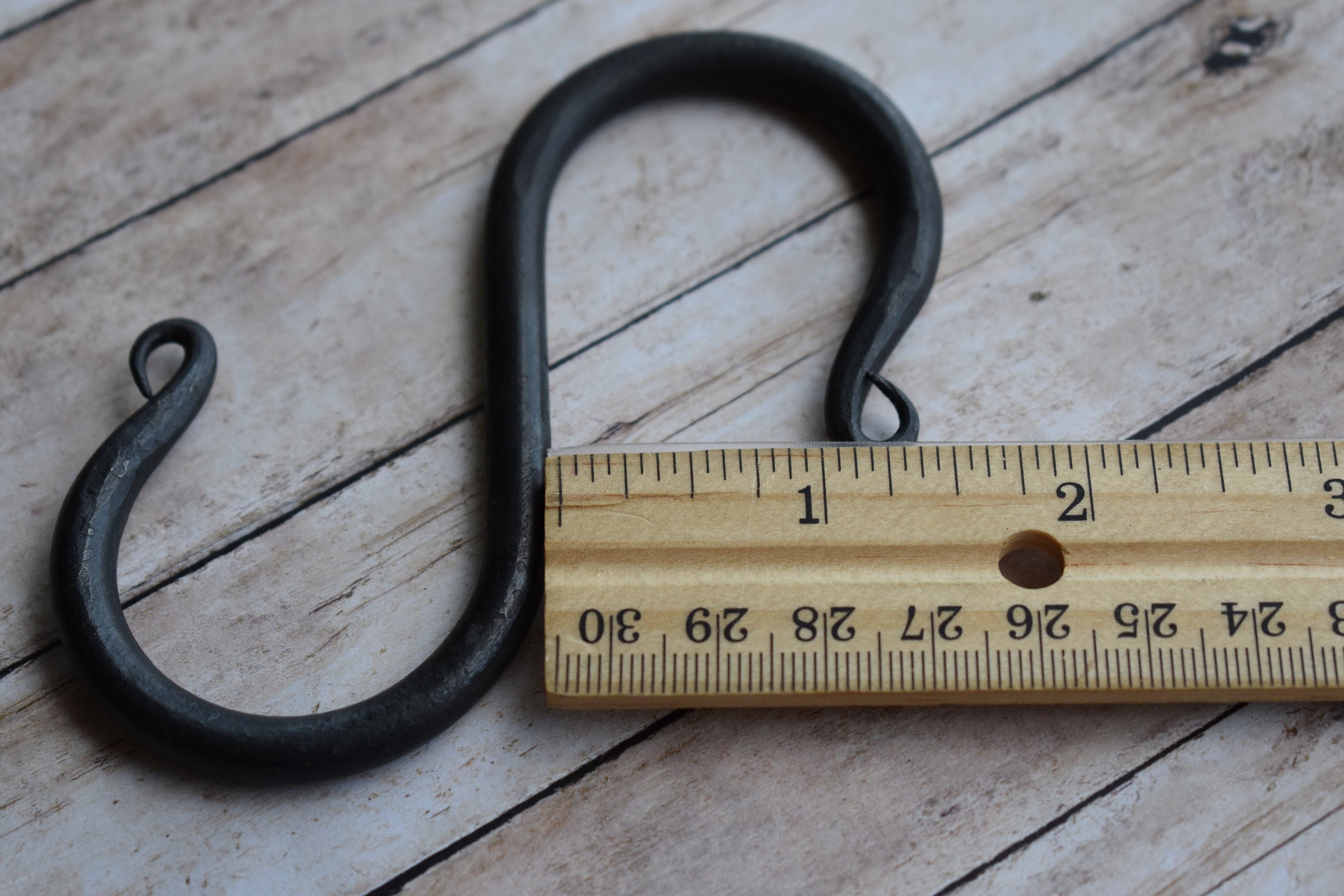 Hand Forged Rustic Farmhouse Metal S Hook Pot Rack Hooks | Etsy