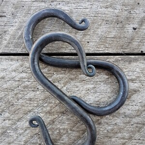 Hand Forged Rustic Farmhouse Metal S Hook - Etsy